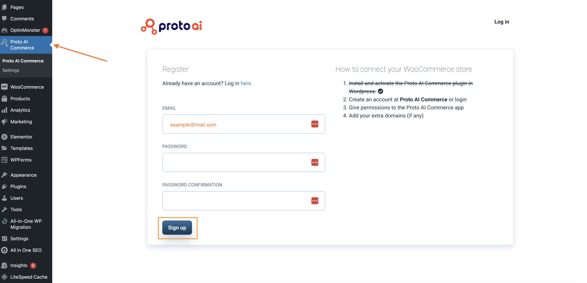 How to add Proto AI Commerce in WordPress - Proto AI