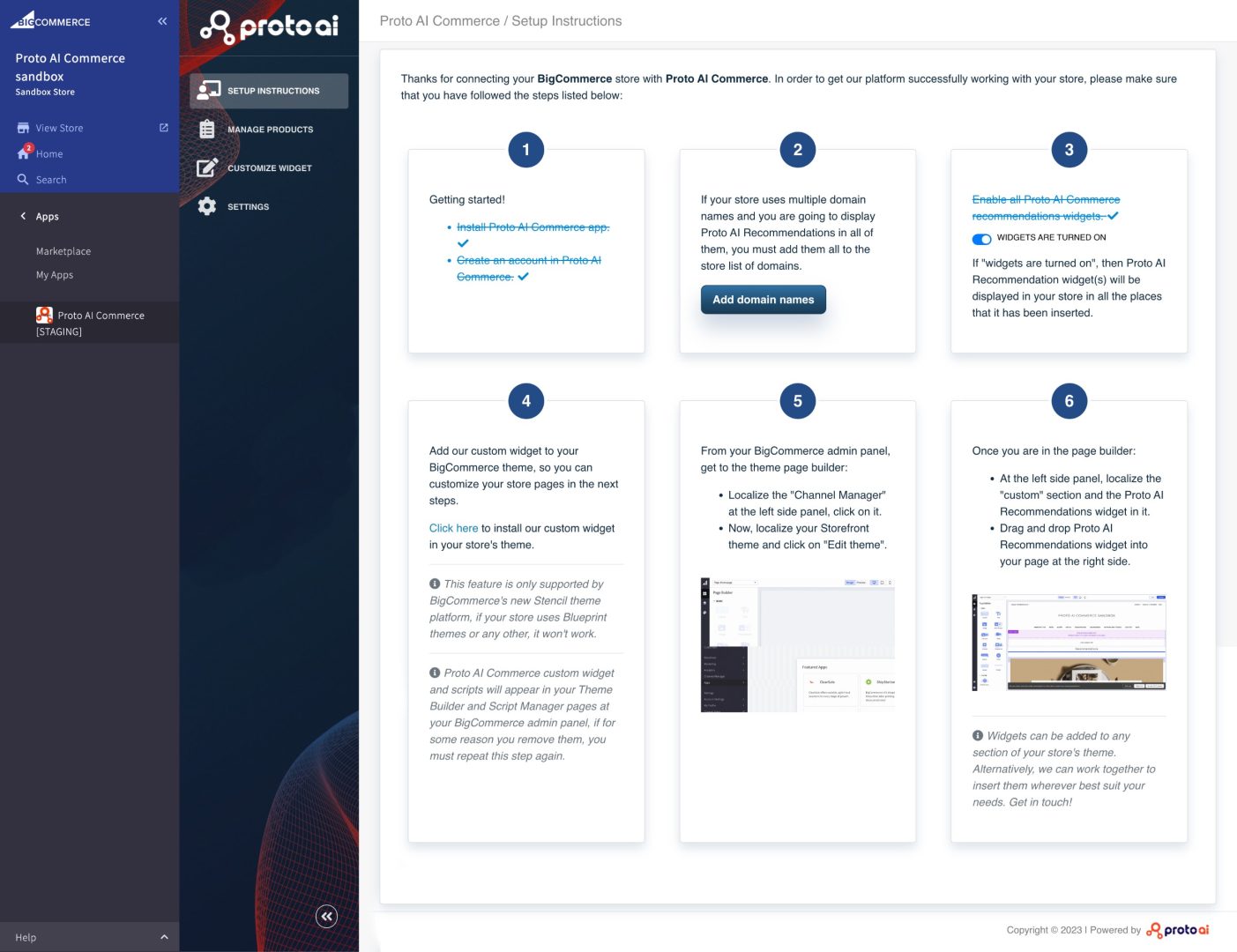 How to add Proto AI Commerce in BigCommerce - Proto AI